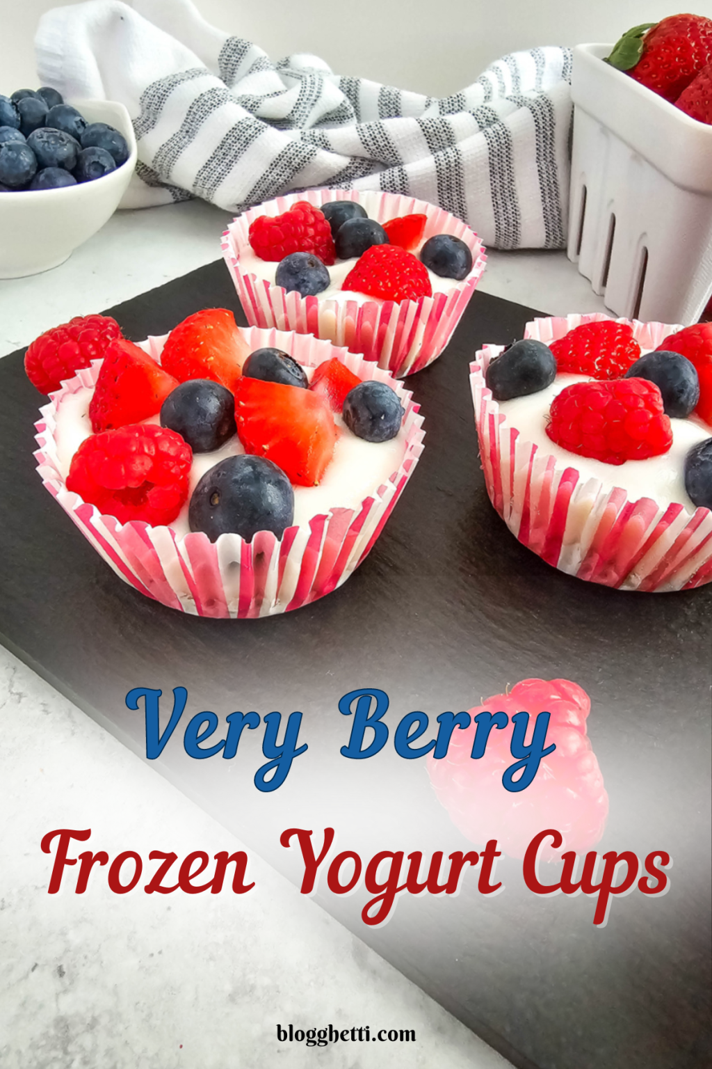 Very Berry Frozen Yogurt Cups