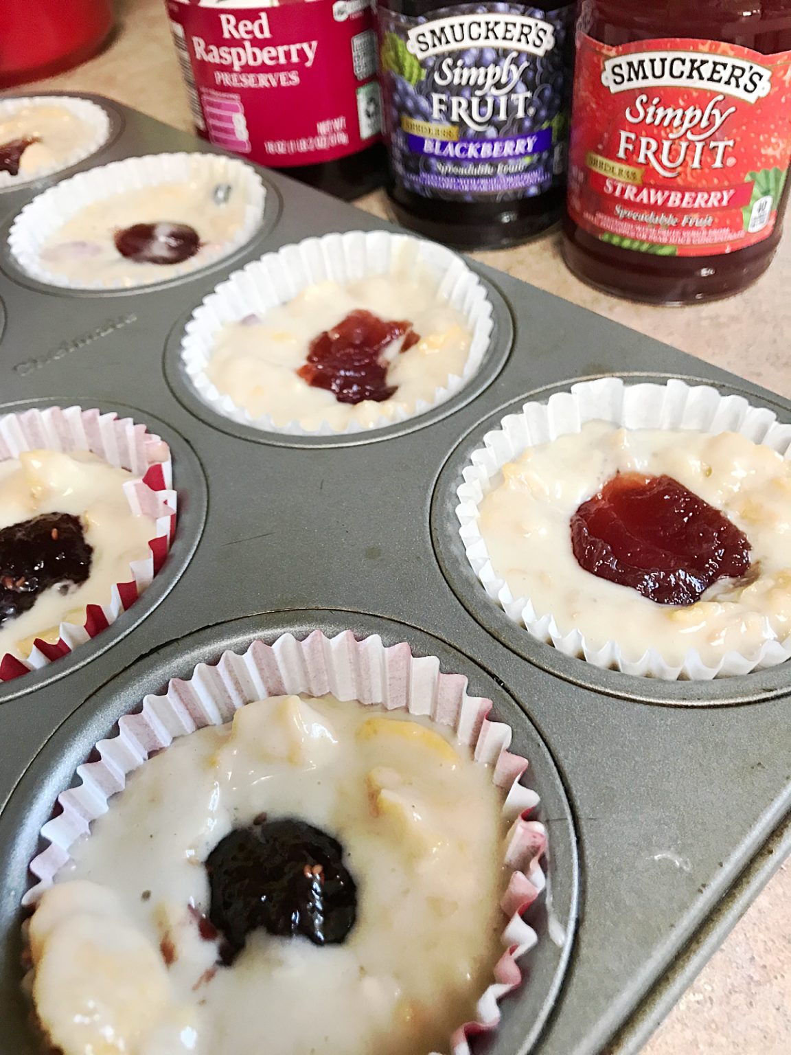Jam-Filled Corn Flake Muffins