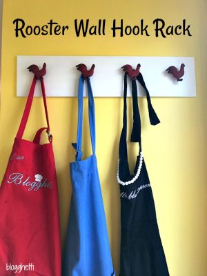 DIY Rooster Wall Hook Rack