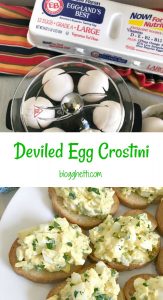 Deviled Egg Crostini