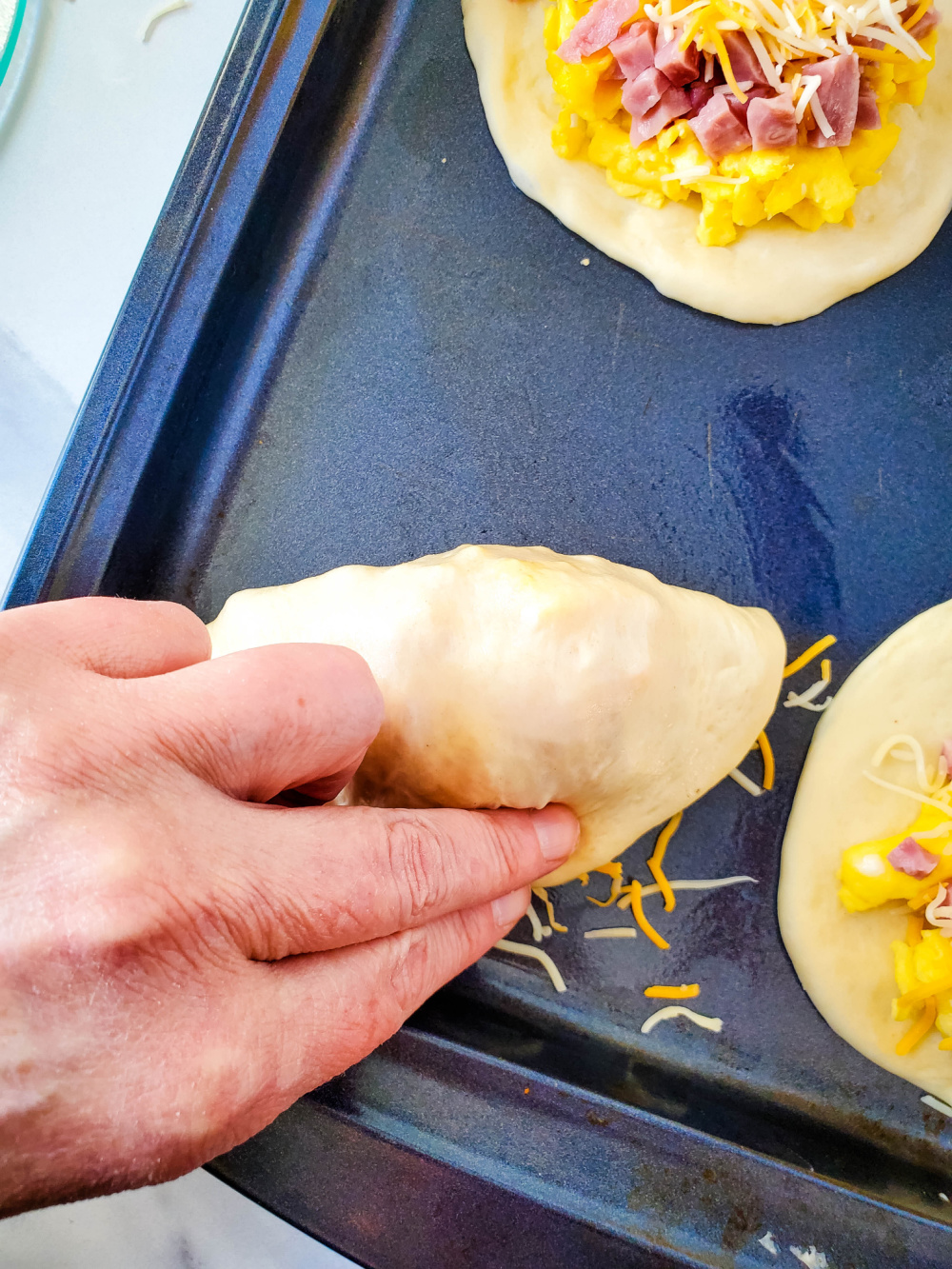 Ham, Egg, and Cheese Breakfast Calzones