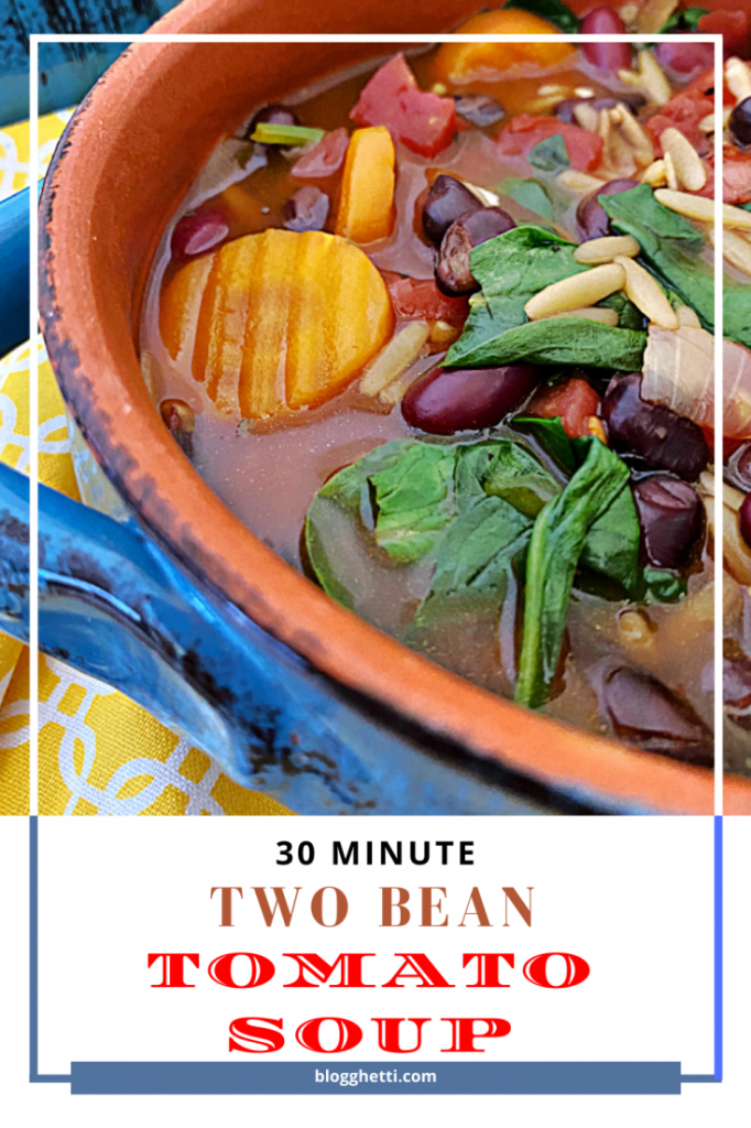 30 Minute Two Bean Tomato Soup