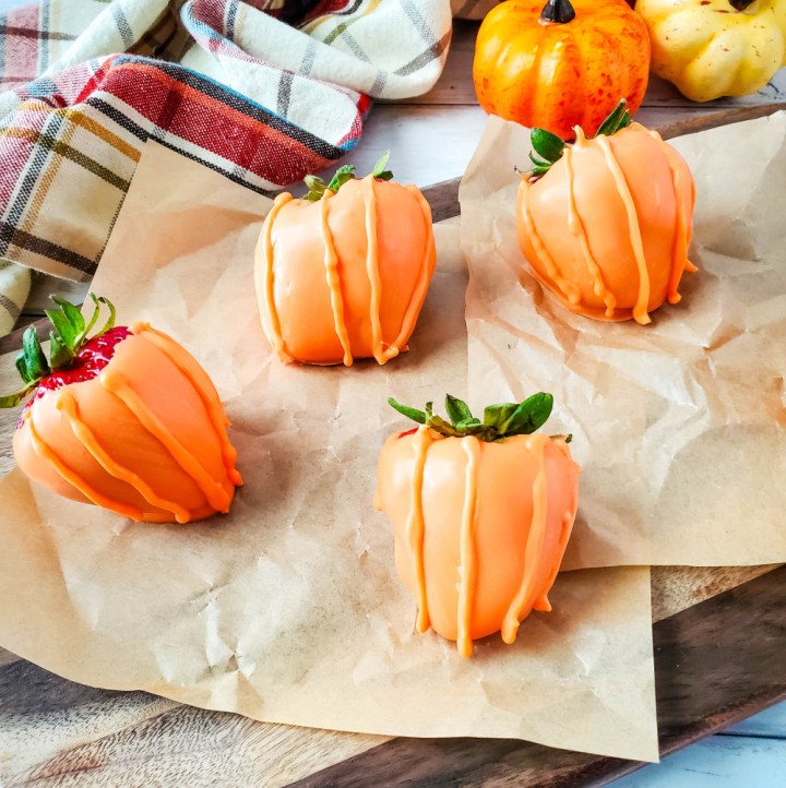 2 Ingredient White Chocolate Strawberry Pumpkins