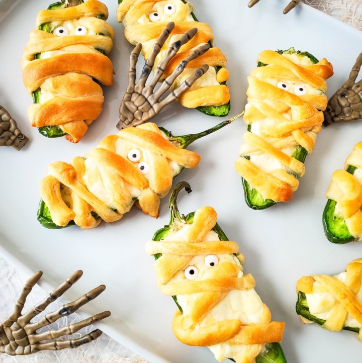 Easy Halloween Jalapeño Popper Mummies