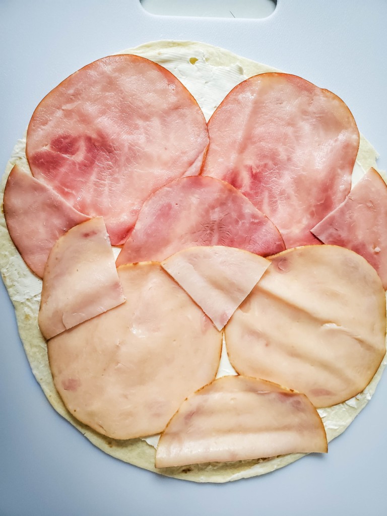 Ham and Turkey Club Sandwich Pinwheels