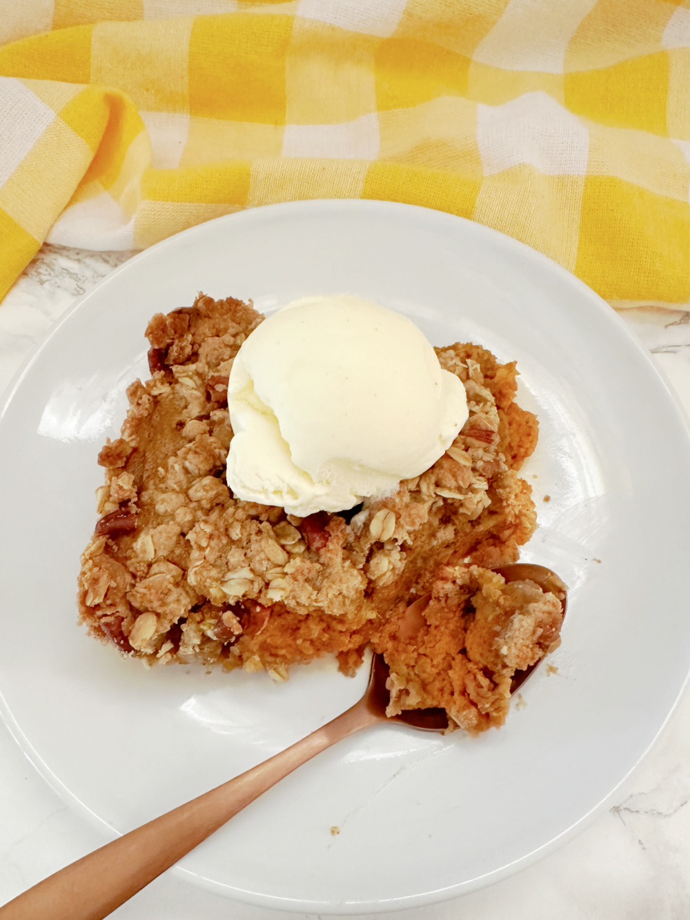 Pumpkin Pie Crisp with Streusel Topping