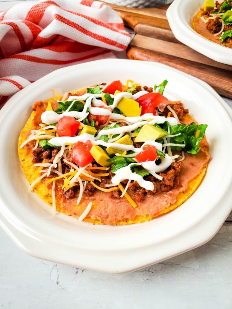 20 Minute Bean and Beef Tostadas