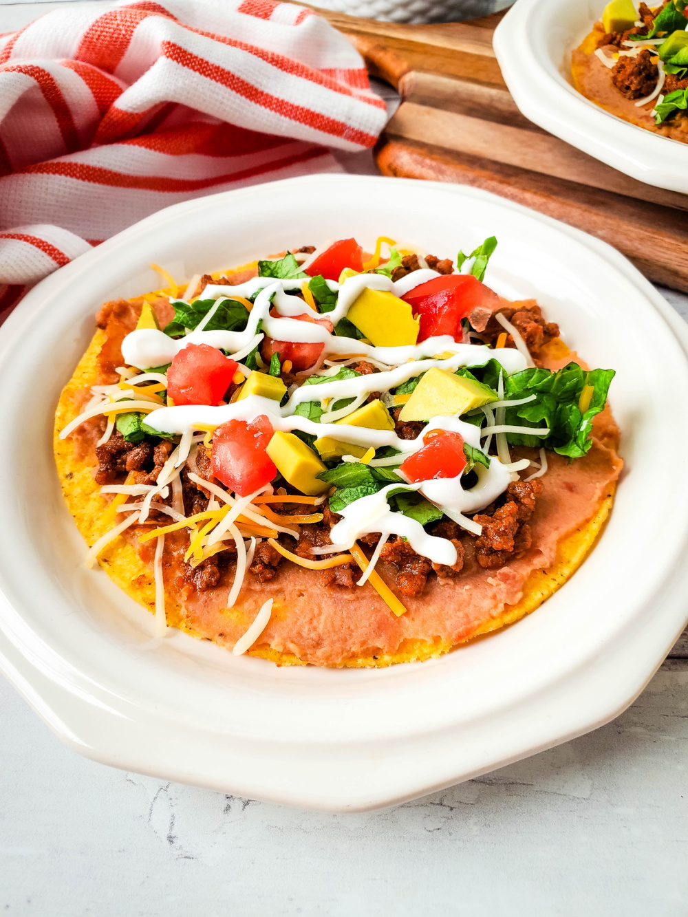 20 Minute Bean and Beef Tostadas