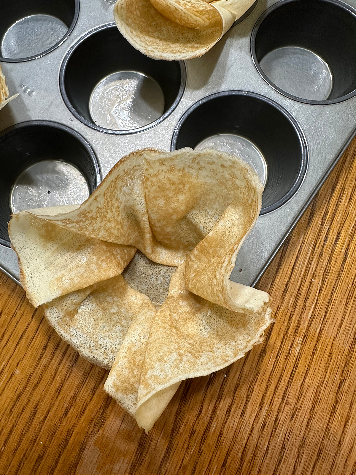 Lemon Mousse Filled Crepe Cups with Berries