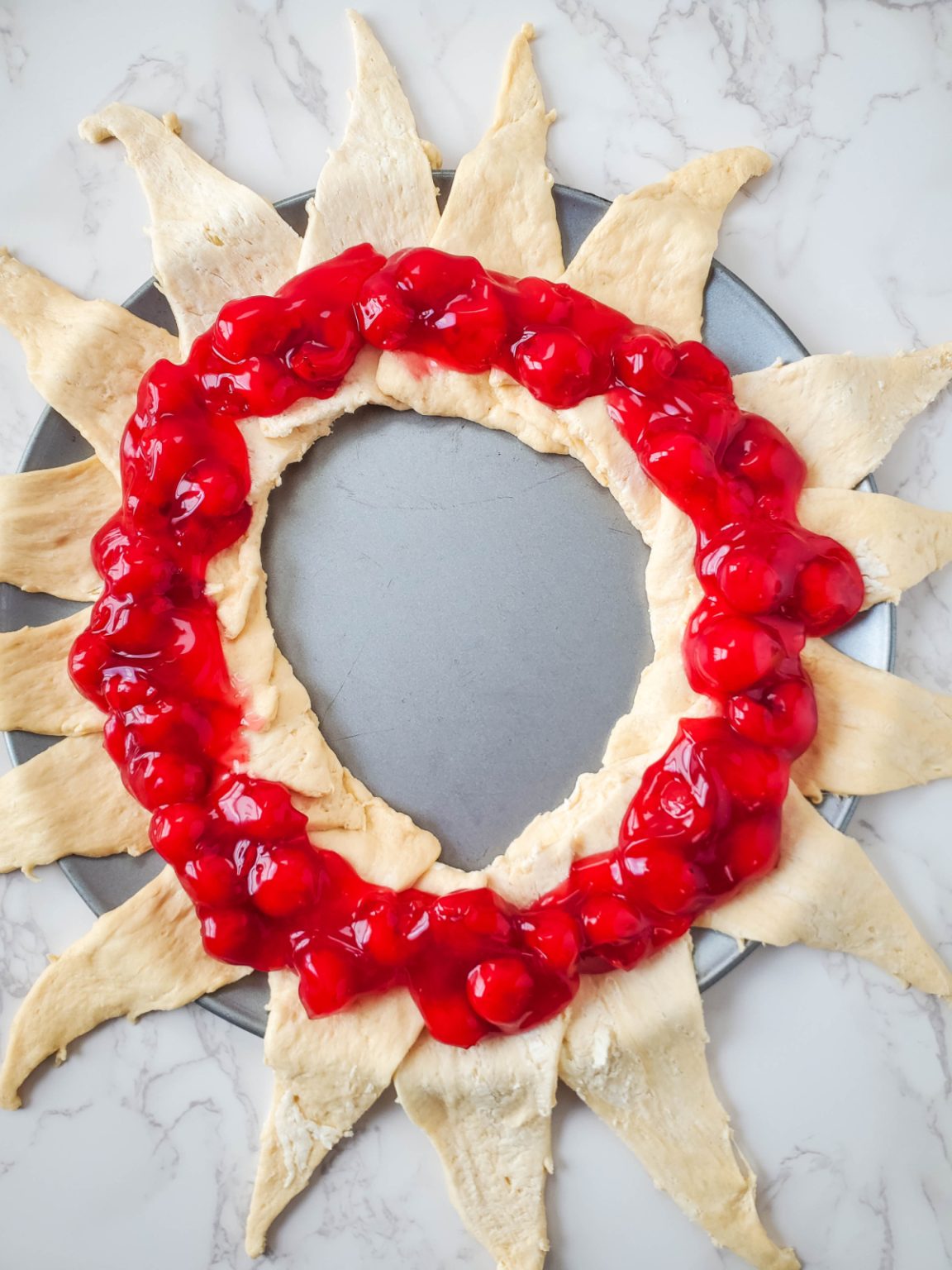 Cherry Cheesecake Crescent Ring