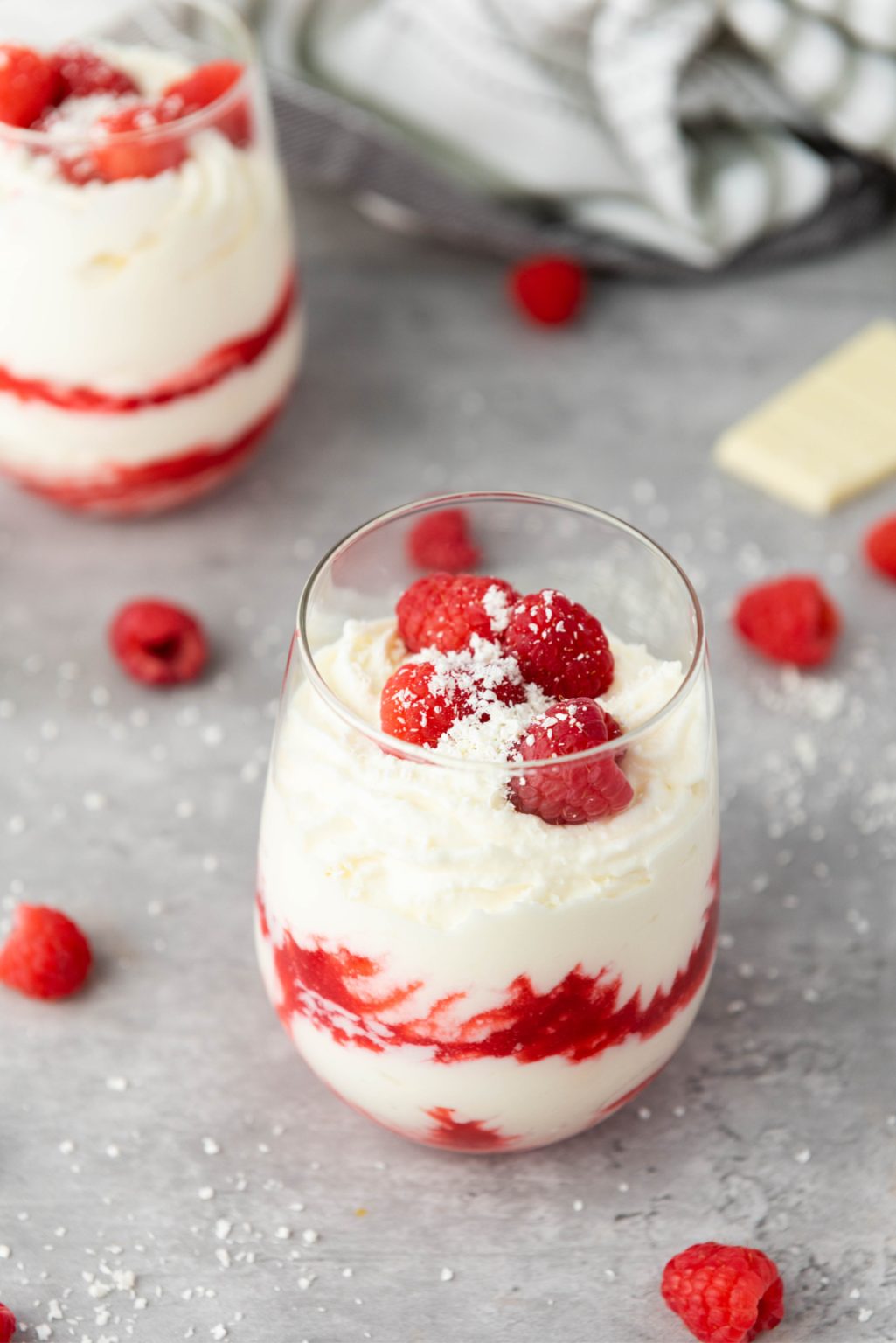 White Chocolate Raspberry Parfaits