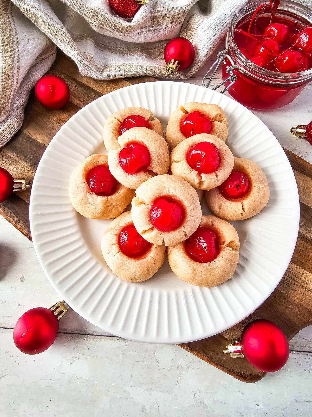 Cherry Almond Shortbread Cookies