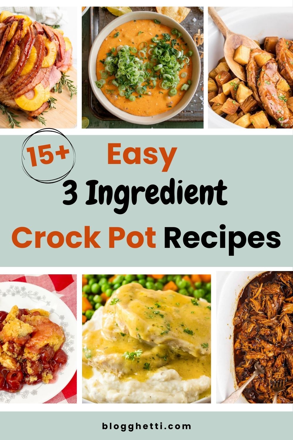 15+ Easy 3 Ingredient Crock Pot Recipes